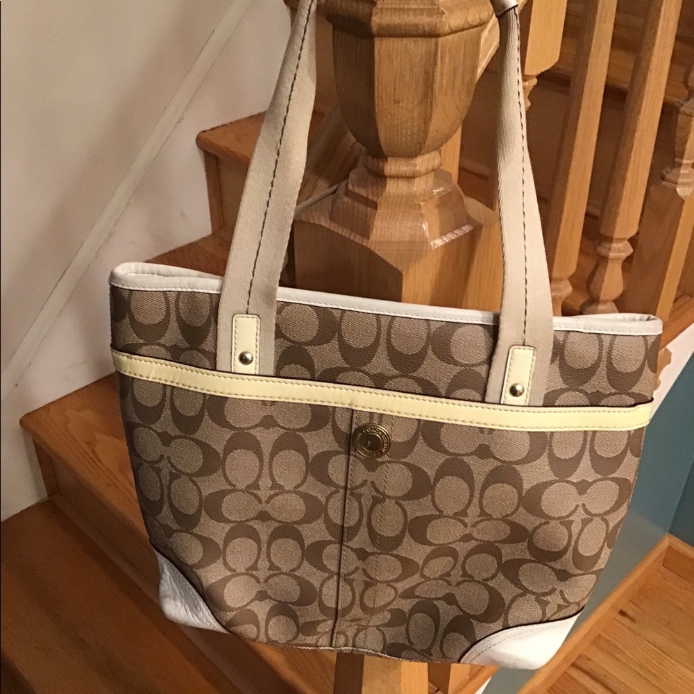 Coach Signature Heritage Stripe Bag - Gem